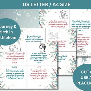 Advent Scripture Cards, Christmas Story Cards, Nativity Calendar ...
