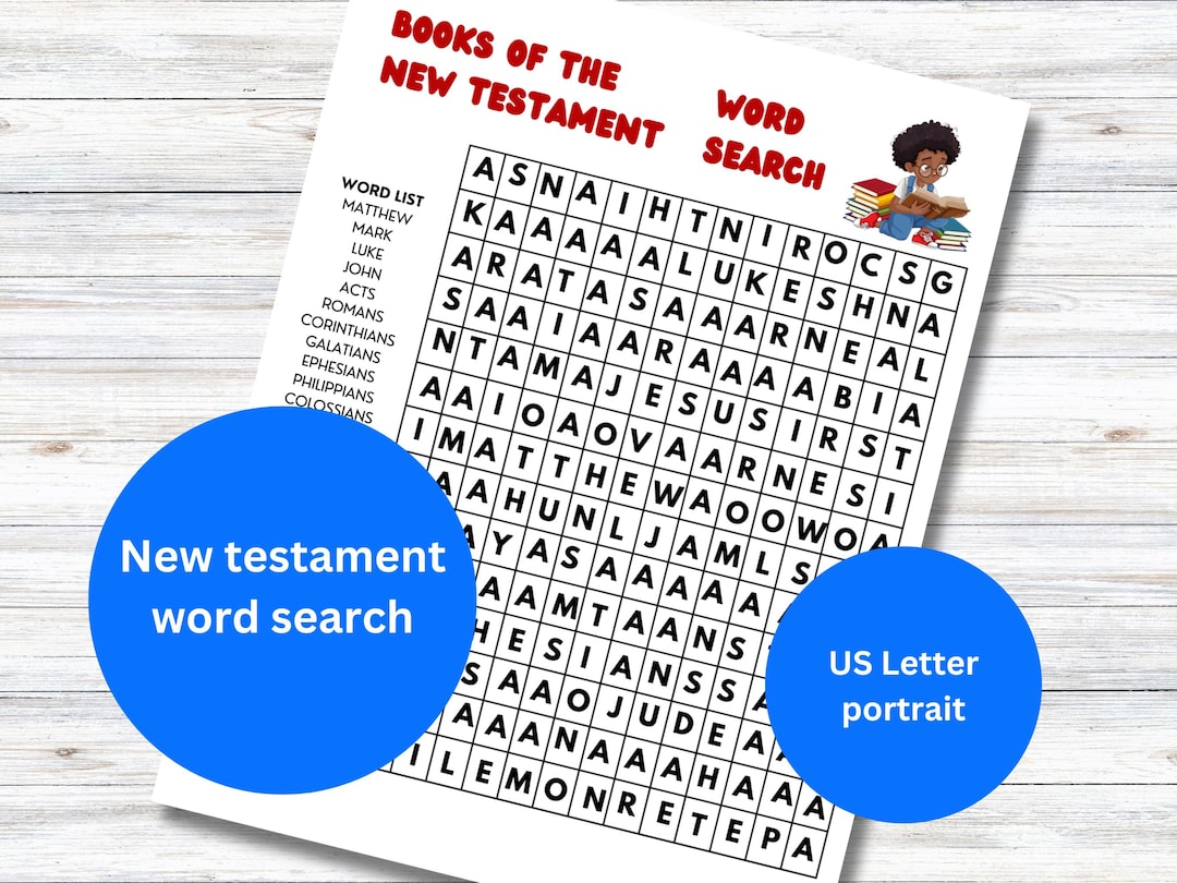 New Testament Word Search, Bible Word Search, Bible Game for Kids ...
