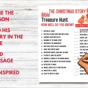 The Christmas Story, Bible Game for Kids & Teens, Bible Riddle, Bible ...