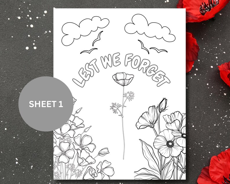 Remembrance Day Colouring Pages, Memorial Day Placements, Fall ...