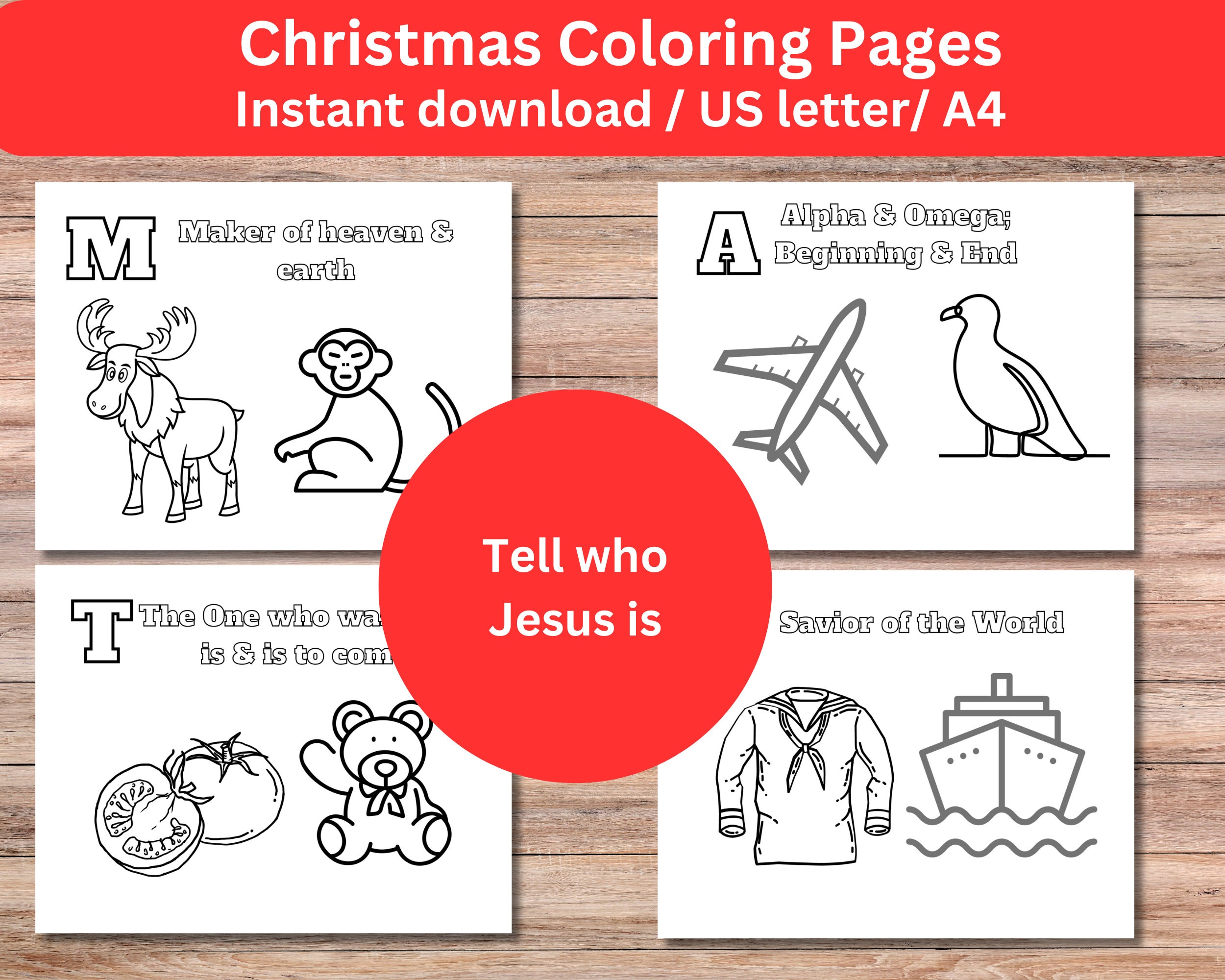 Christmas Alphabet Coloring Pages, Holiday Coloring Sheets, Christmas ...
