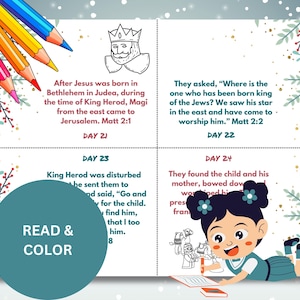 Advent Scripture Cards, Christmas Story Cards, Nativity Calendar ...