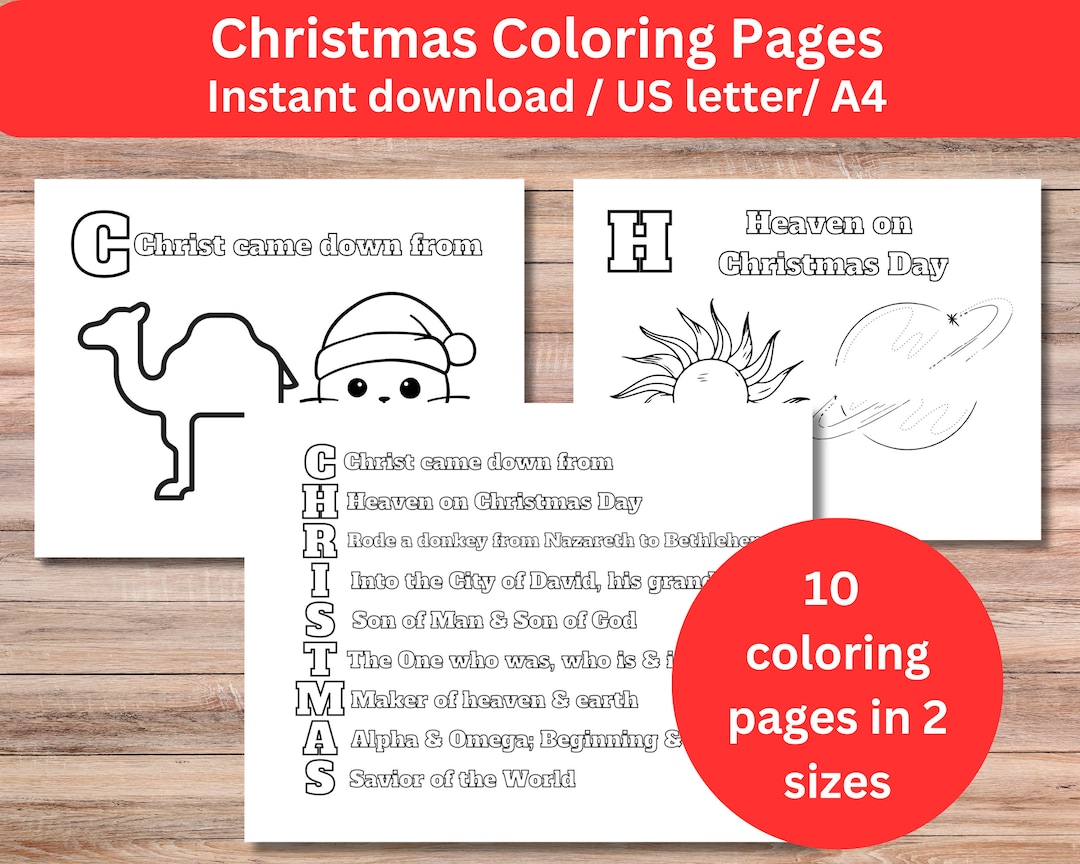 Christmas Alphabet Coloring Pages, Holiday Coloring Sheets, Christmas ...