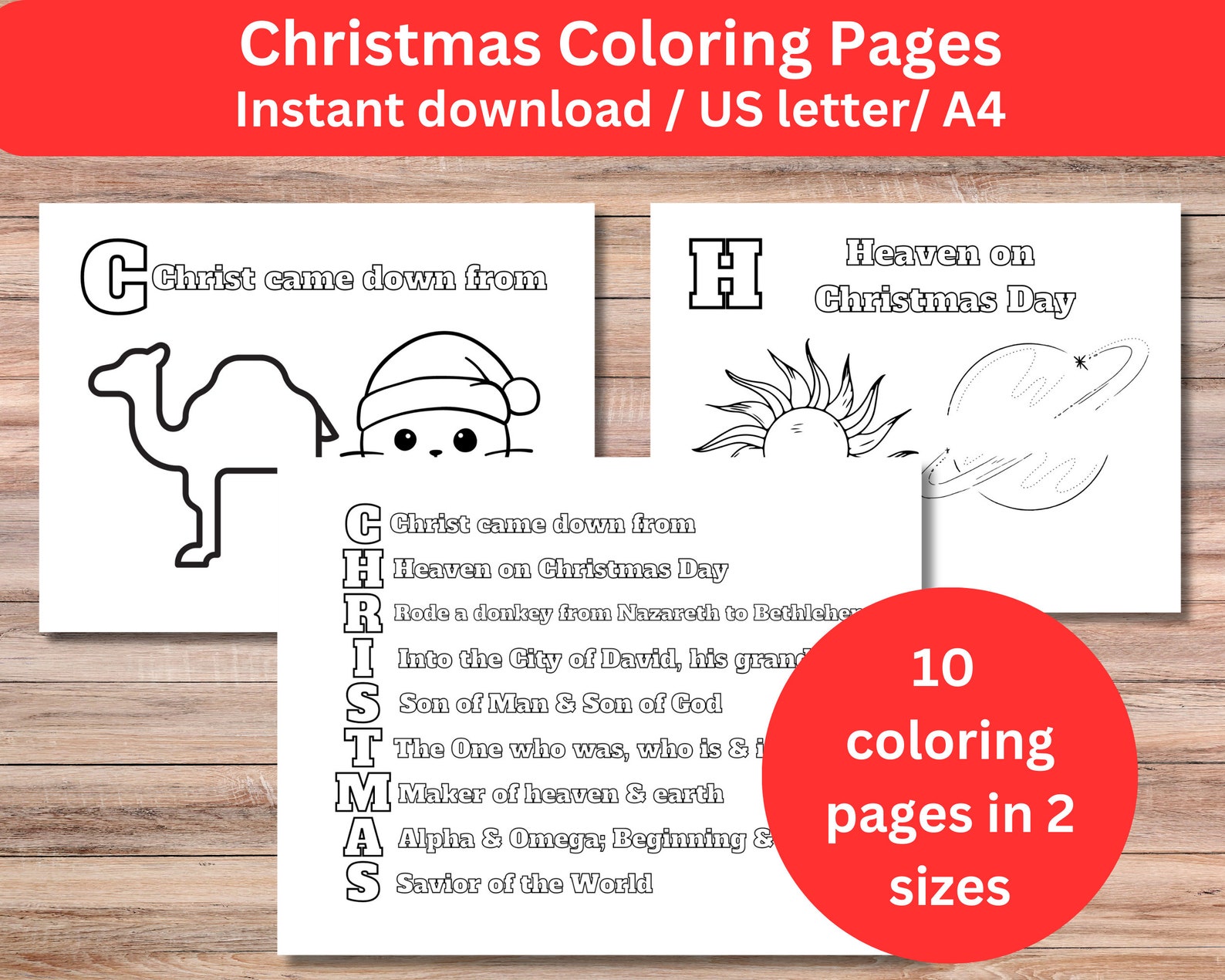 Christmas Alphabet Coloring Pages, Holiday Coloring Sheets, Christmas ...