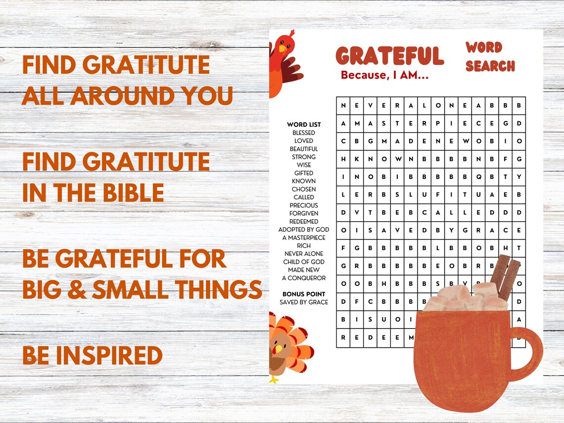 Printable Thanksgiving Game, Thanksgiving Word Search, Family ...