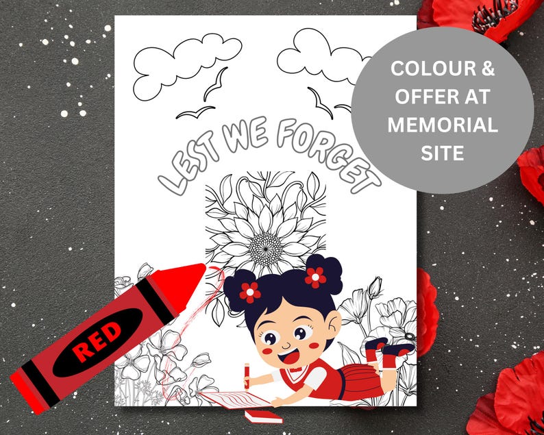 Remembrance Day Colouring Pages, Memorial Day Placements, Fall ...