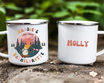 Weekend in the Woods Camp Bachelorette Party Gifts, Personalized Enamel ...