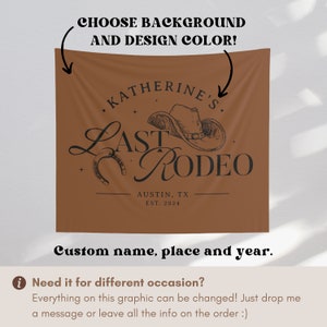 Last Rodeo Bachelorette Party Banner, Austin Bachelorette Backdrop ...