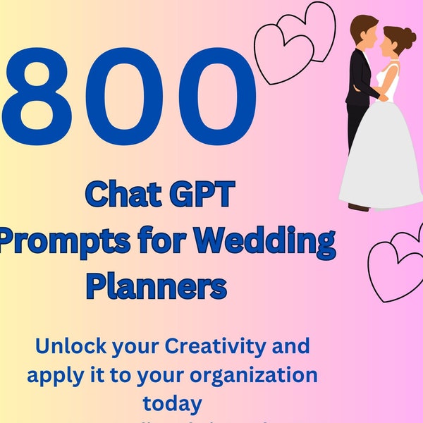Ai Wedding Prompt - Etsy UK