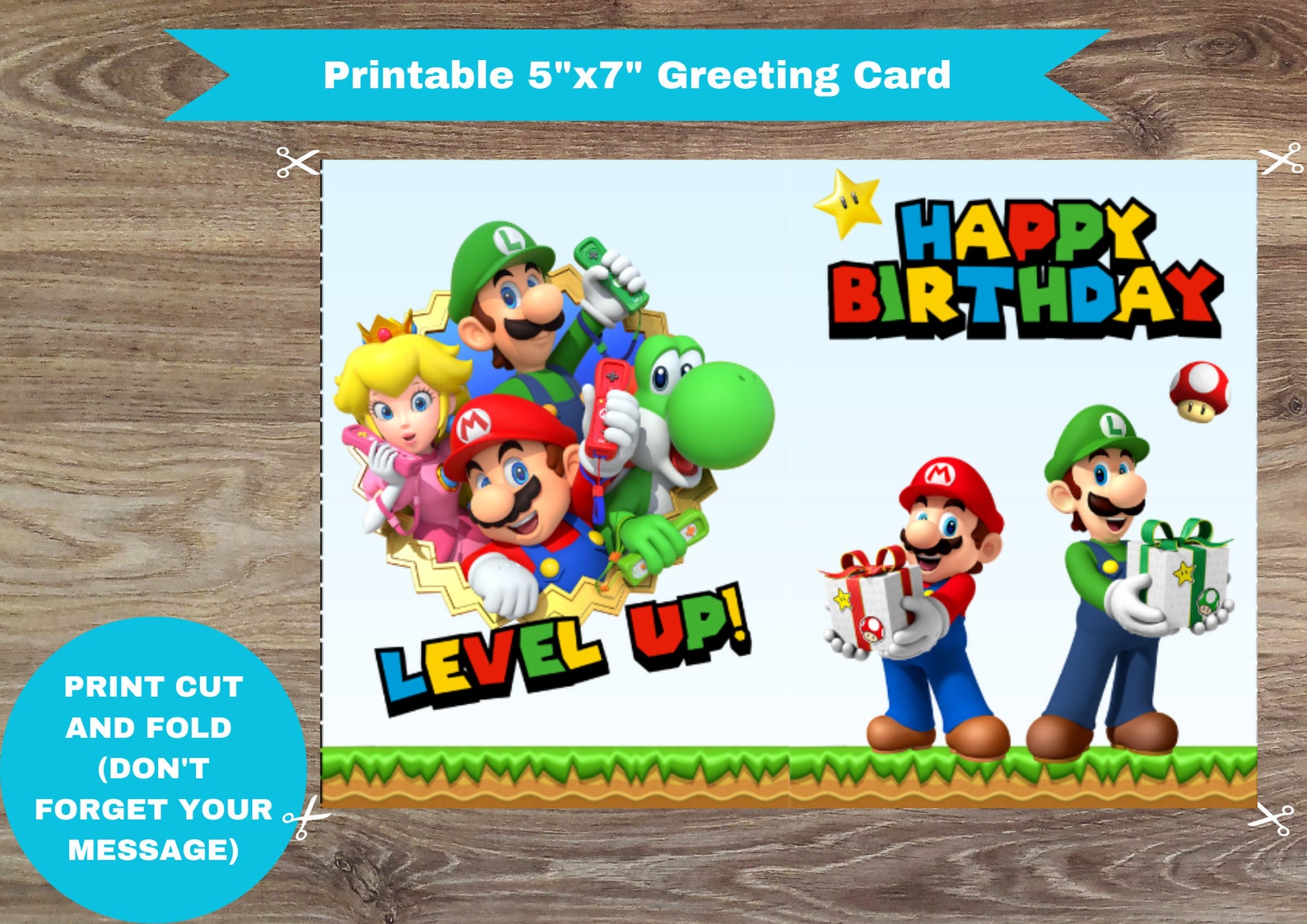 Printable Happy Birthday Card |level up Card| Printable Card for Gamers ...