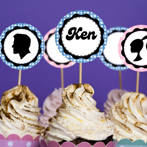 Barbie Printable Cupcake Toppers - Etsy