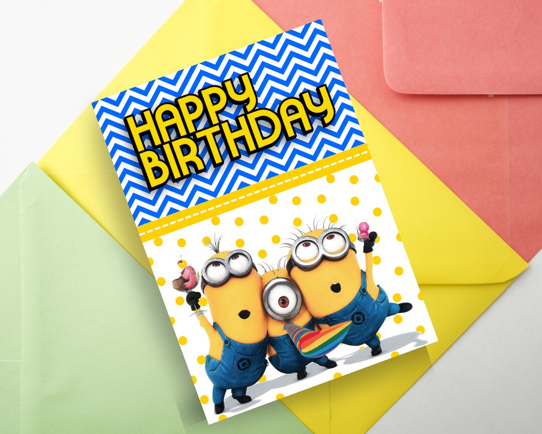 Cartoon Birthday Card | Printable Birthday Card | Digital Birthday ...
