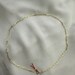 Minimal Chain Necklace, Red Amulet Link Necklace, 925k Silver Luck ...