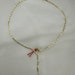 Minimal Chain Necklace, Red Amulet Link Necklace, 925k Silver Luck ...