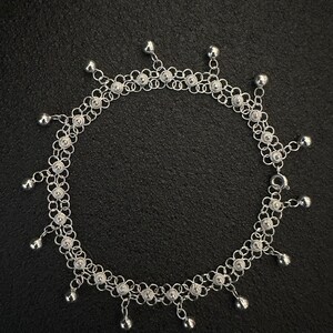Handmade Traditional Anklet, Silver Body Jewellery Filigree Silver ...