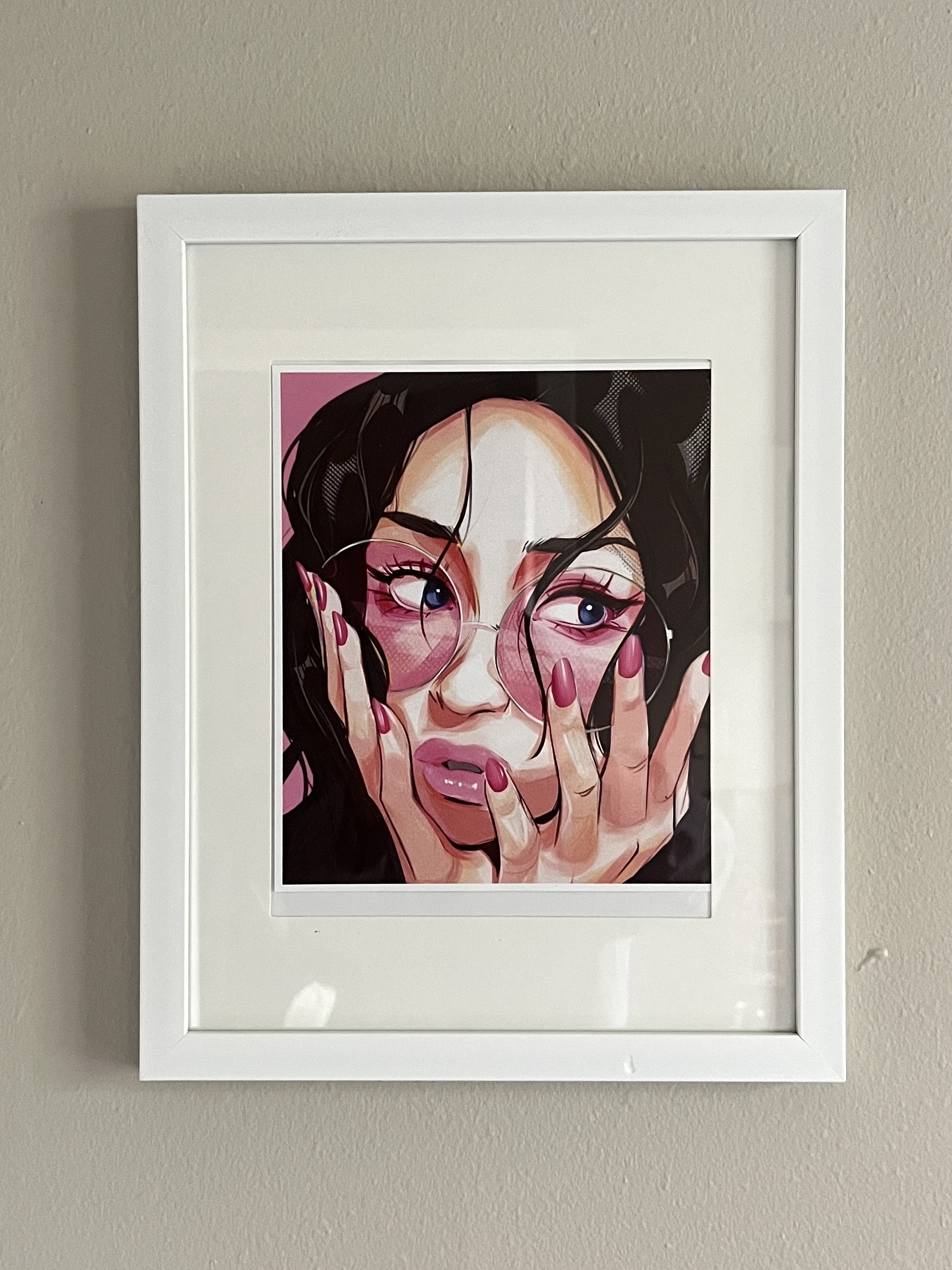 Pink Girl | Art Print - Etsy