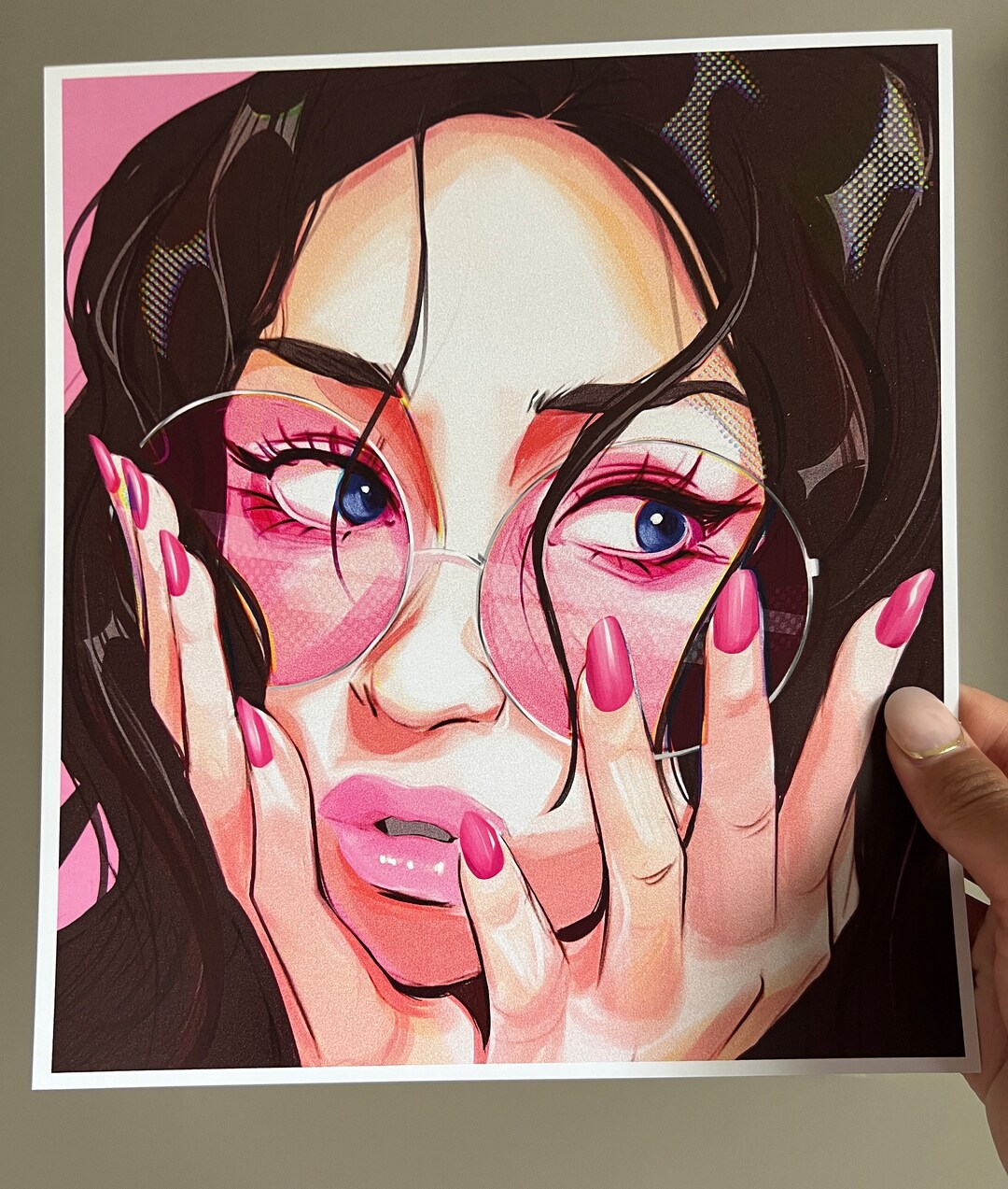 Pink Girl | Art Print - Etsy