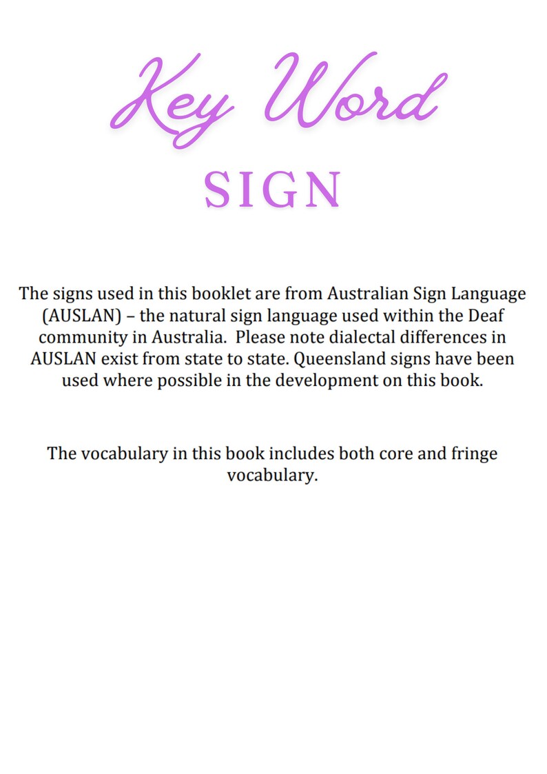 Key Word Sign Basics - How To - Etsy Canada