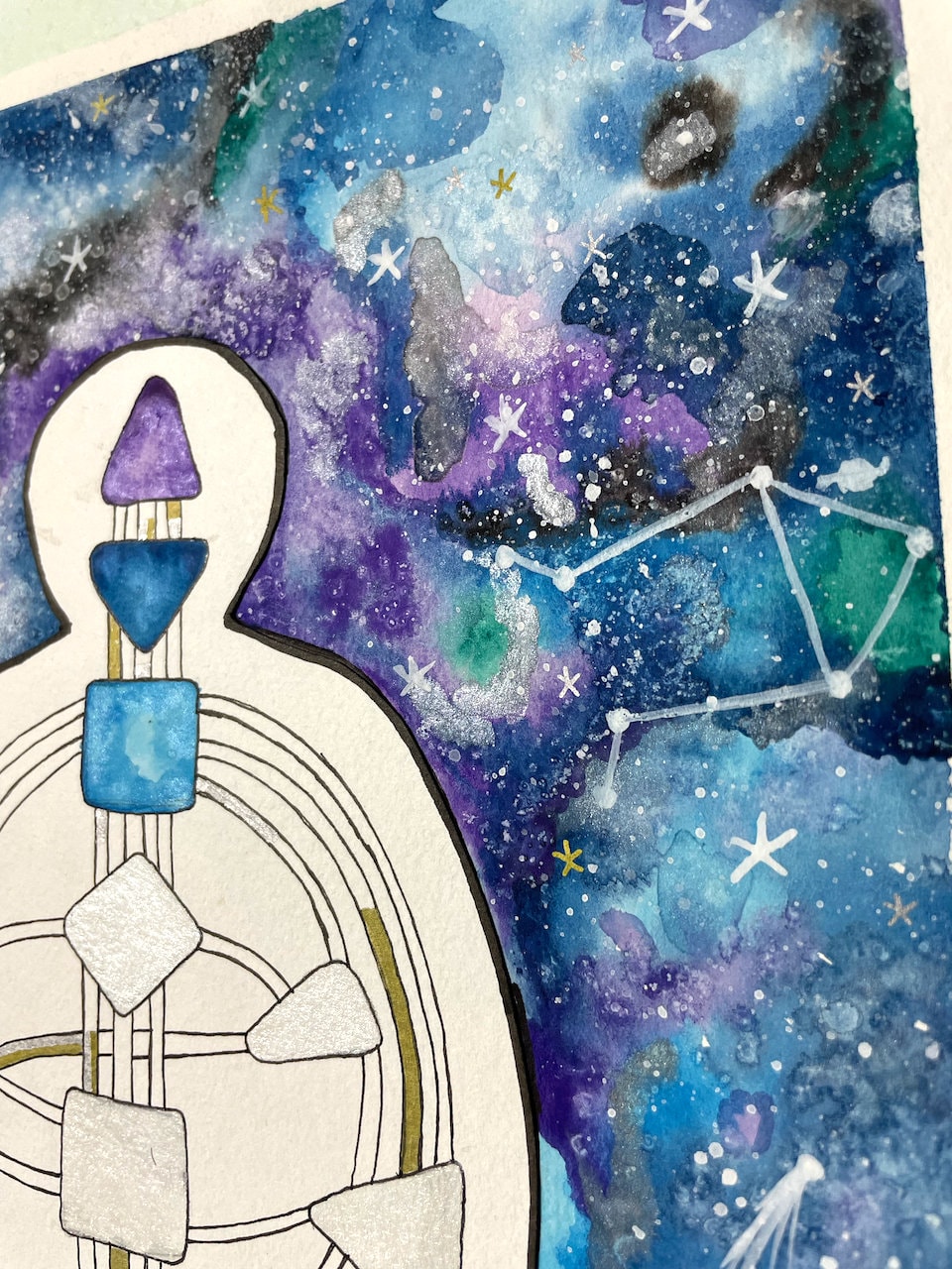 Cosmic Human Design Chart Custom Illustration Made to Order - Etsy