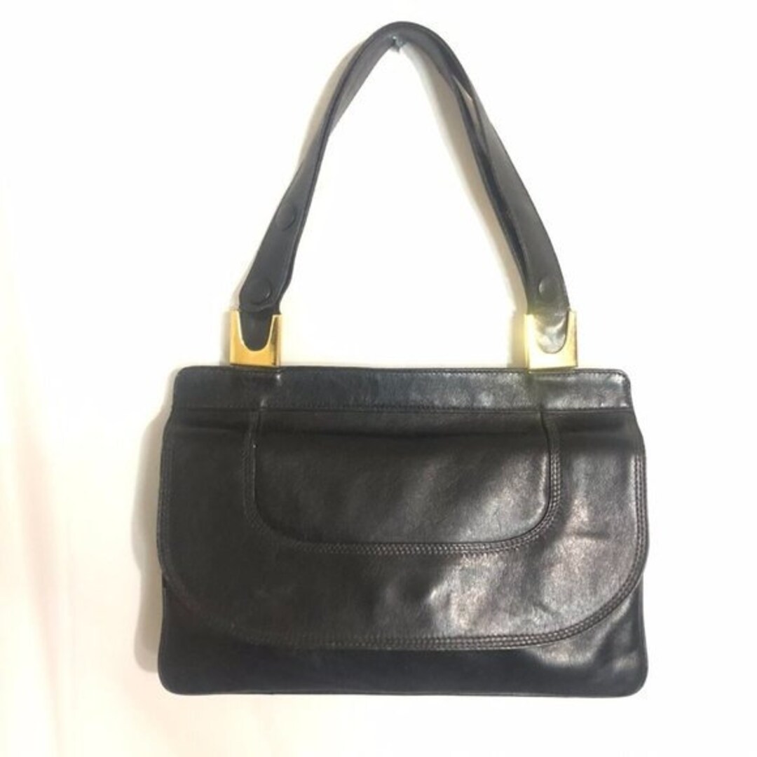 Vintage Creazioni Maclar Leather Shoulder Bag in Black - Etsy