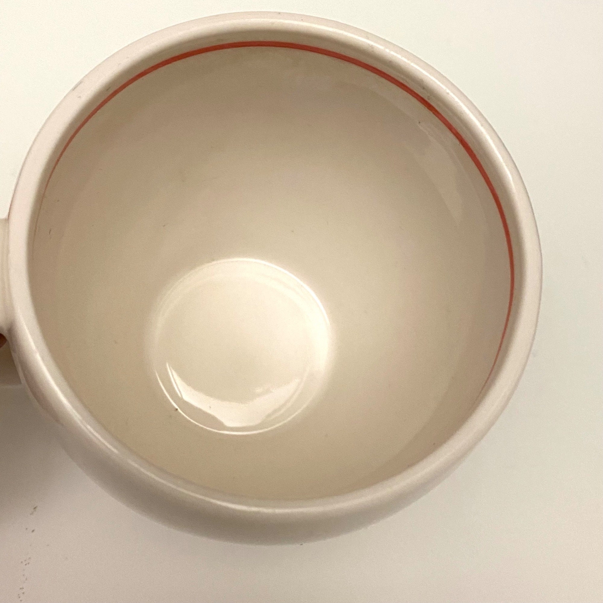 Vintage Starbucks White Ceramic Red Logo Mug - Etsy