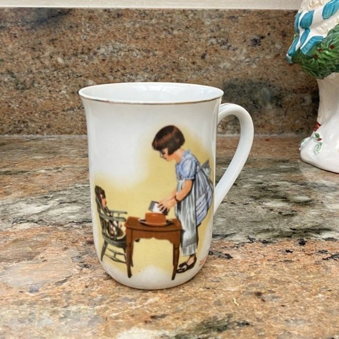 Norman Rockwell ‘party Time’ Porcelain Mug H.M.I 1981 Japan - Etsy