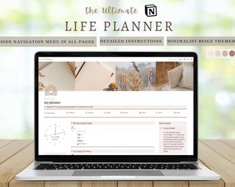 Notion Template Extended Life Planner All in One Template Notion Dashboard, Ultimate Notion ...