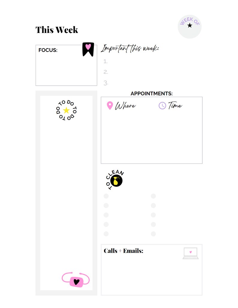 Ultimate Empowered Mom Planner Printable Planner Weekly Planner Monthly ...