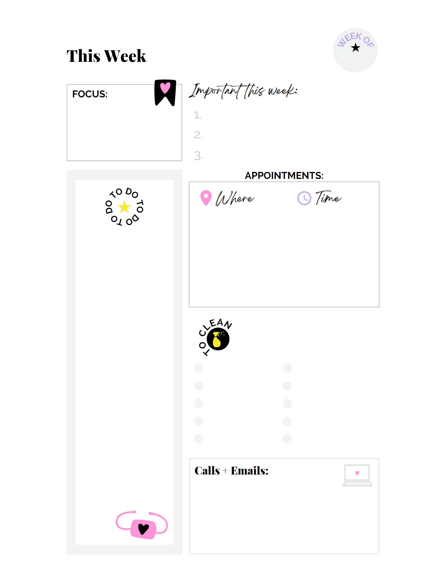 Ultimate Empowered Mom Planner Printable Planner Weekly Planner Monthly ...