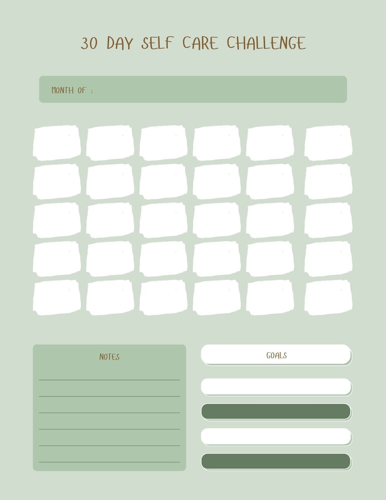 Sage Green Monthly and Daily Daisy Planner Self Care Goal Setting - Etsy