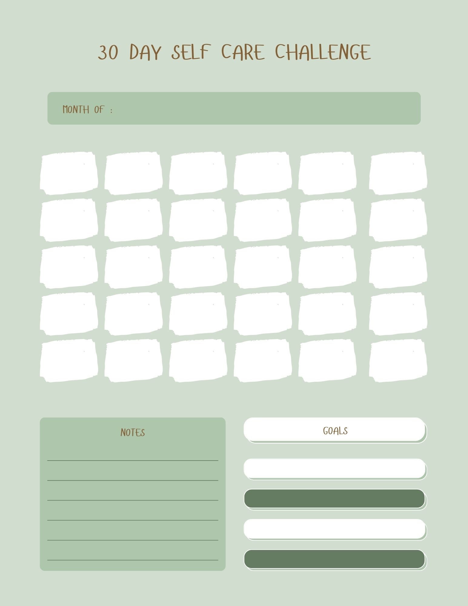 Sage Green Monthly and Daily Daisy Planner + Self Care Goal Setting - Etsy