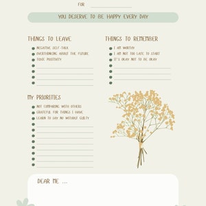 Sage Green Monthly and Daily Daisy Planner + Self Care Goal Setting - Etsy