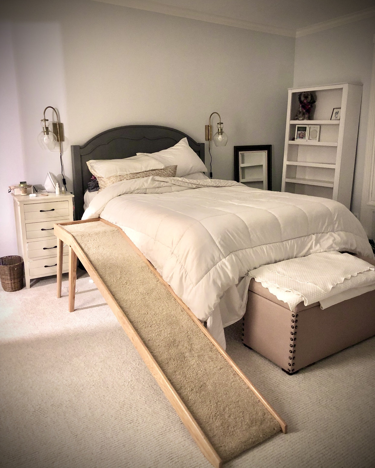 16" Wide, 18 Degree, Wide Easy Slope Dog Ramp for Pets With Moderate to ...