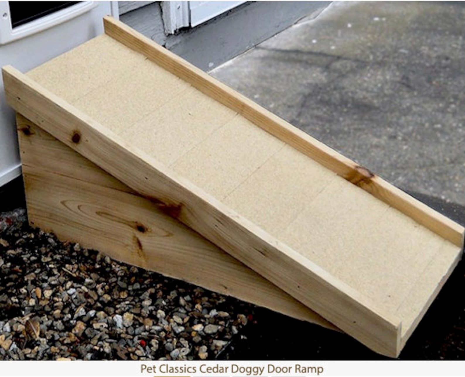 6" High, Weather-resistant, Outdoor Cedar Dog Door Ramp, Ideal for ...