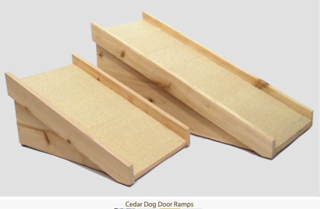 9" High, Weather-resistant, Outdoor Cedar Dog Door Ramp, Ideal for ...