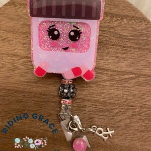 Cute Pink Glitter Pharmacy Badge Reel, Nurse Badge Reel, Nurse Badge ...