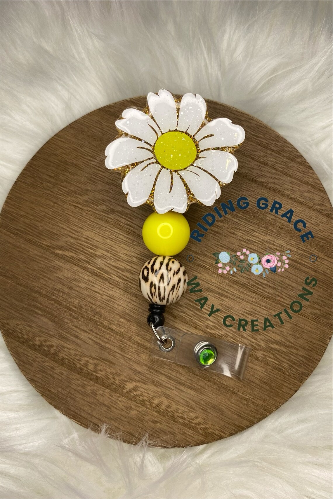 Nurse Daisy Leopard Badge Buddy Set, Nurse Glitter Daisy Badge Buddy ...