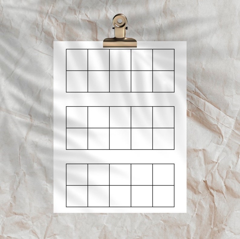 Blank Fives and Tens Frames Templates - Etsy