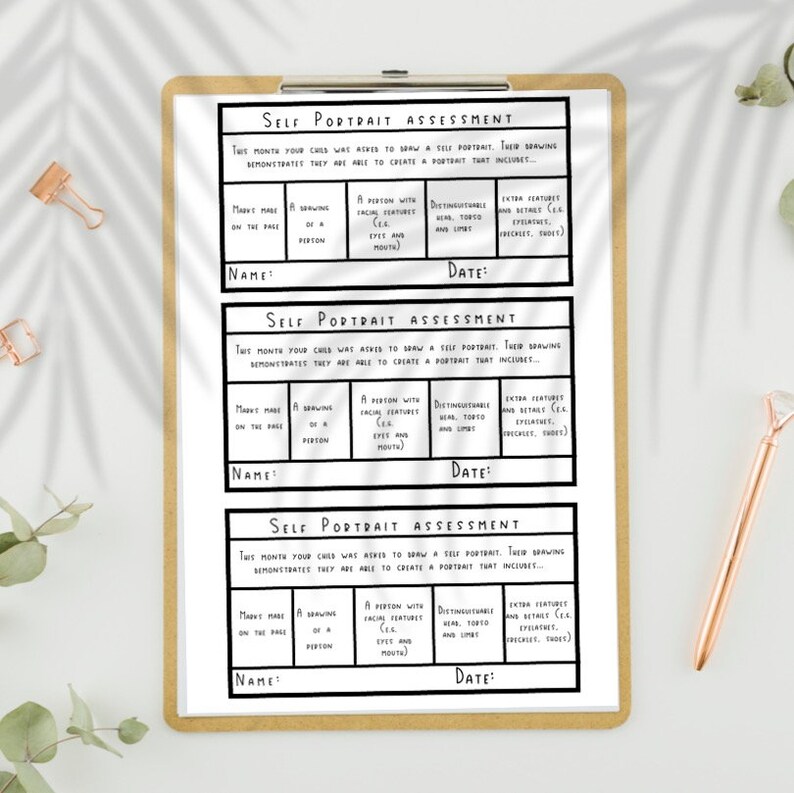EYLF Self Portrait Assessment - Etsy
