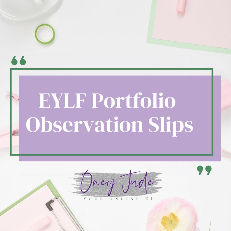 EYLF Portfolio Observation Sheets - Etsy