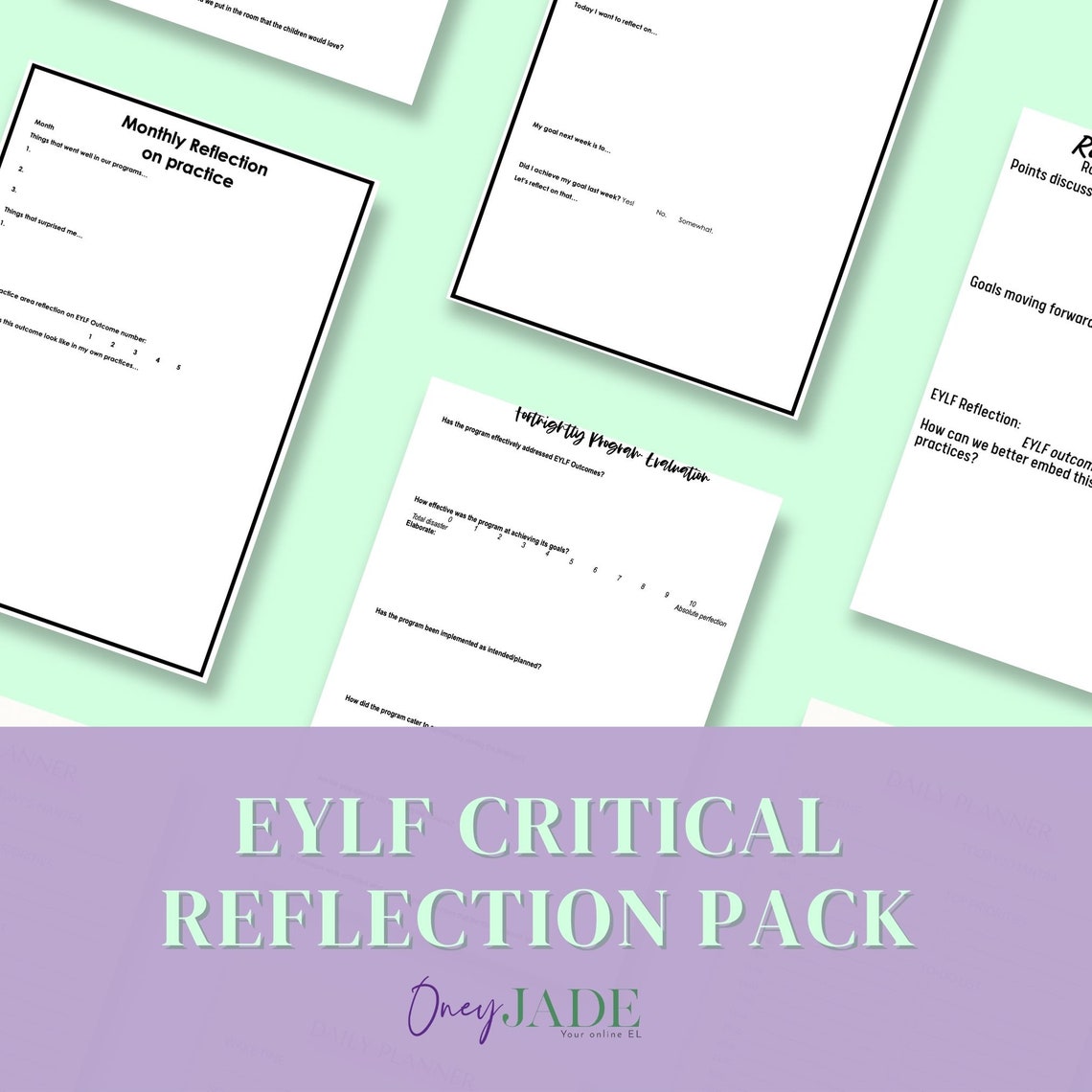 EYLF Critical Reflection Pack - Etsy