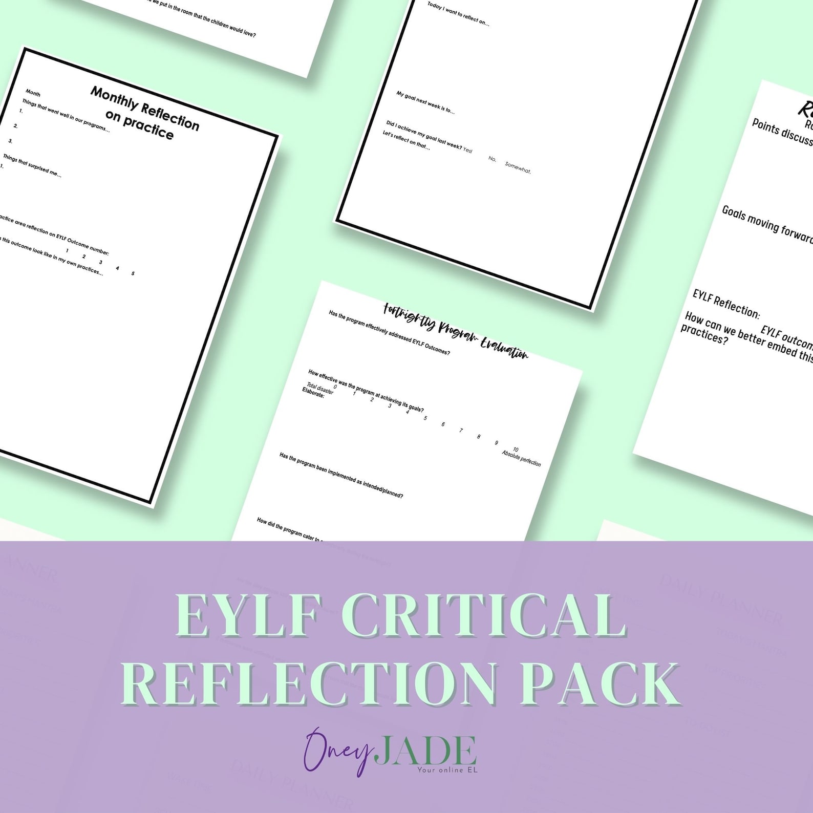 EYLF Critical Reflection Pack - Etsy