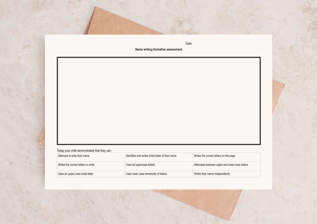 EYLF Friendly Name Writing Formative Assessment - Etsy