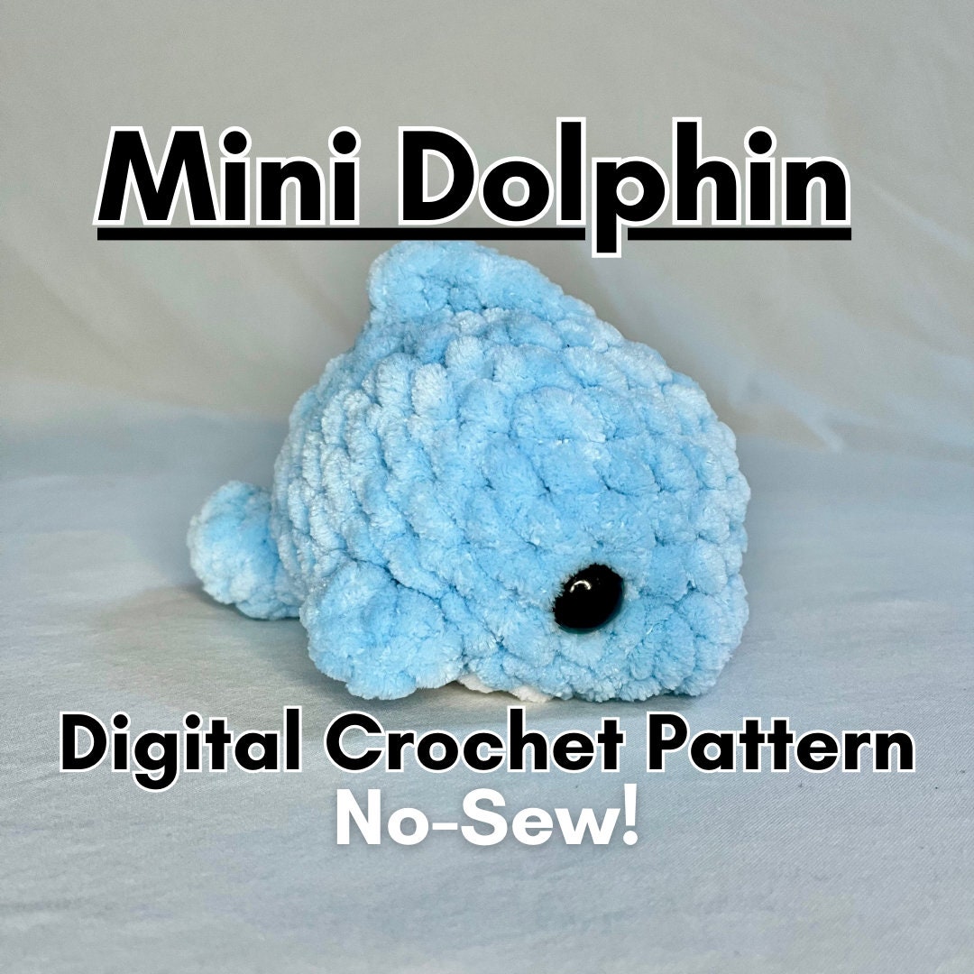 No-sew Dolphin PDF CROCHET PATTERN, Amigurumi Adorable, Quick Makes ...