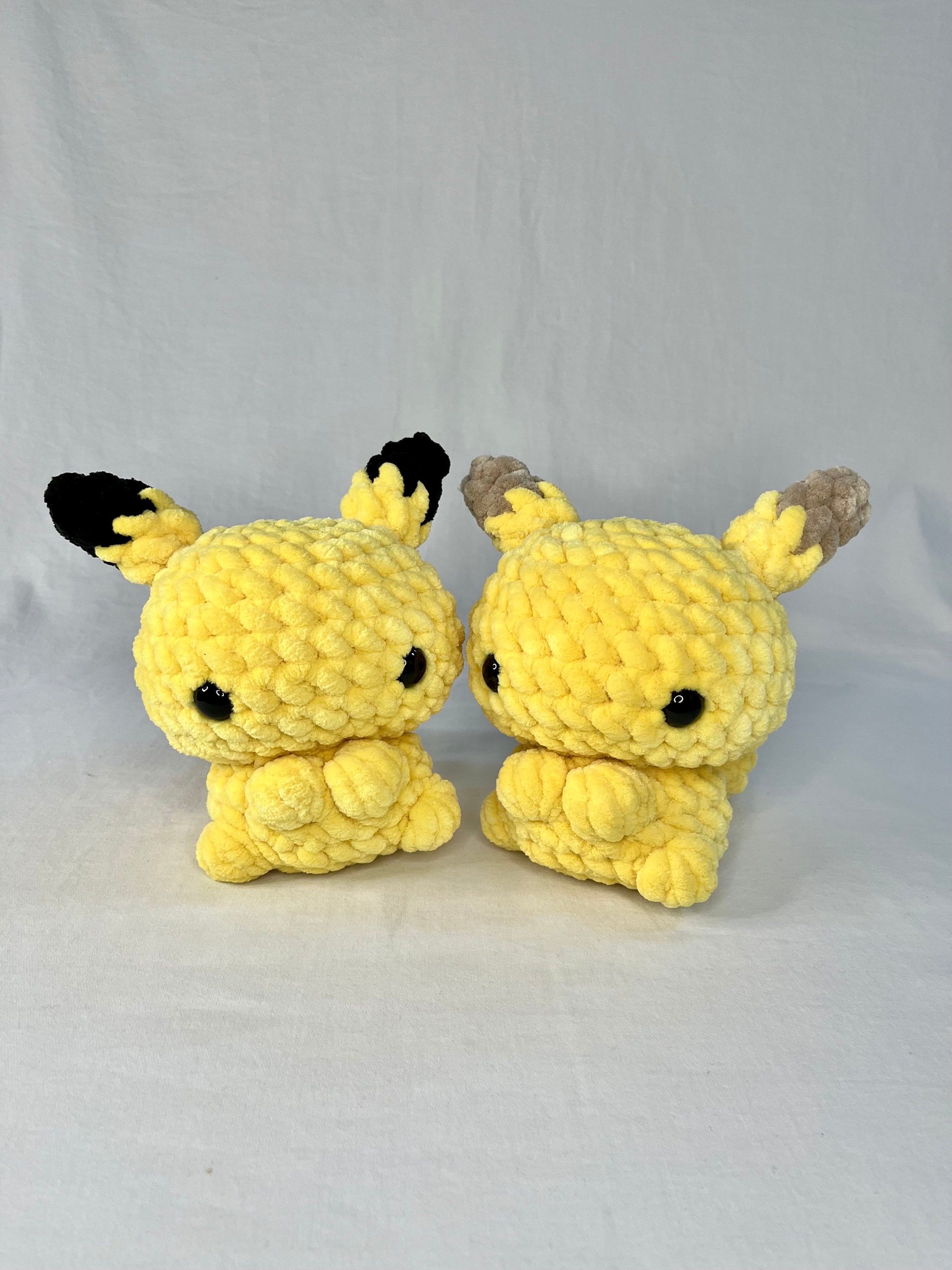Crochet Chibi Pika Plushie Amigurumi Adorable Stuffed Animal - Etsy