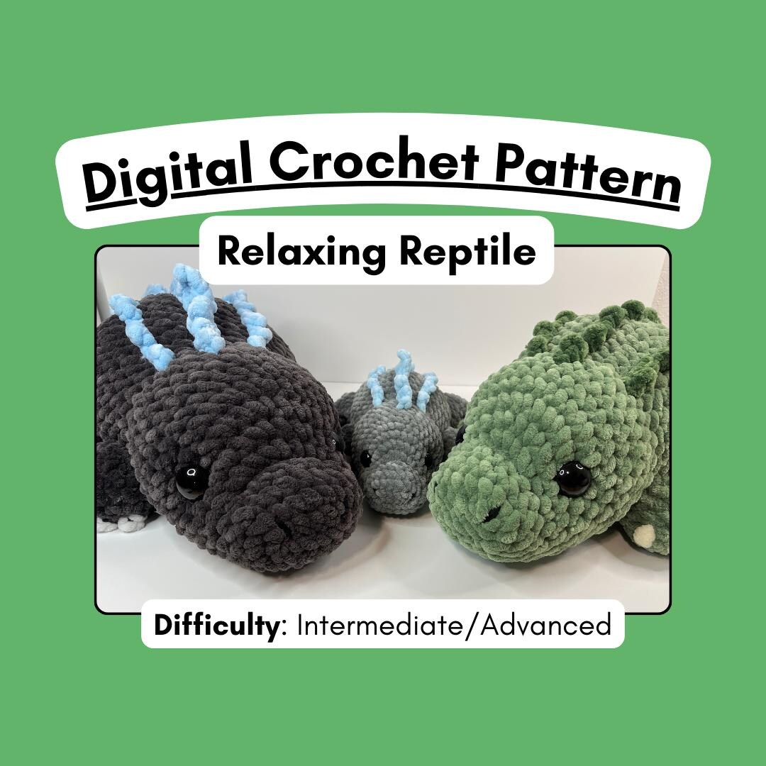 Relaxing Reptile PDF CROCHET PATTERN, Amigurumi, Adorable - Etsy