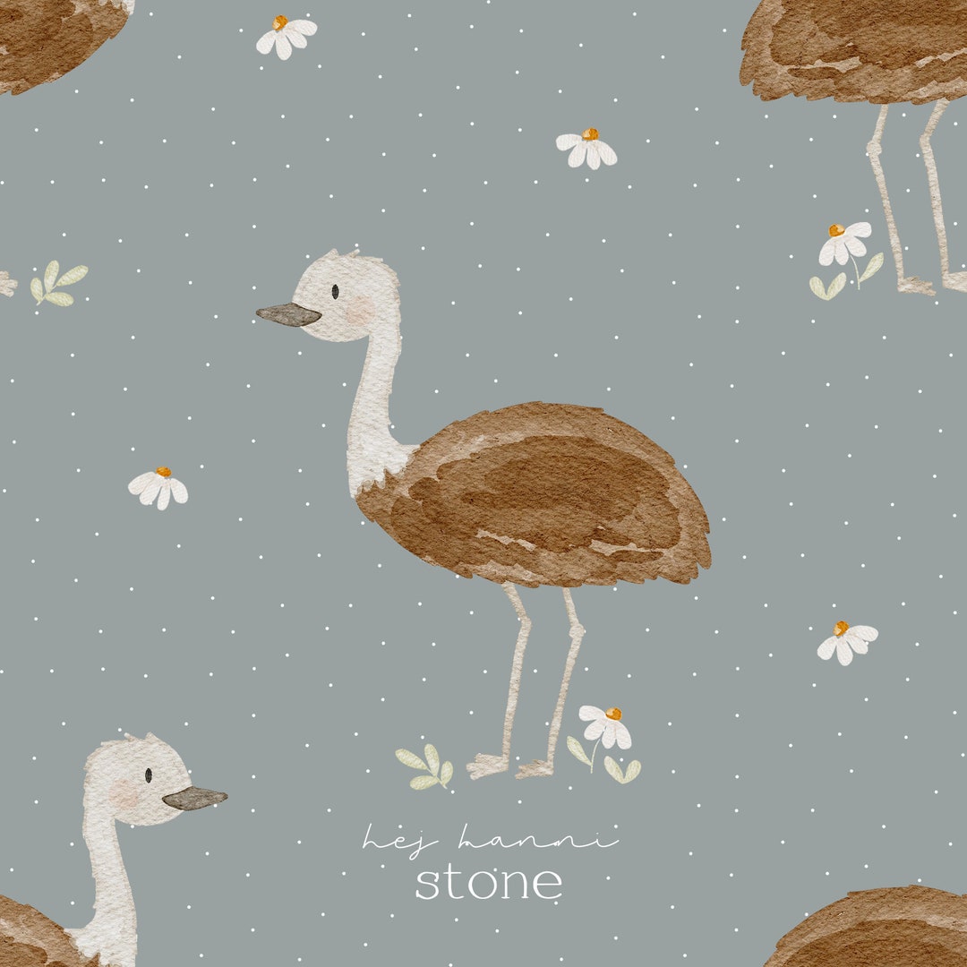 Digital Fabric Design Emu Stone Seamless Pattern Children's Fabric Hej ...