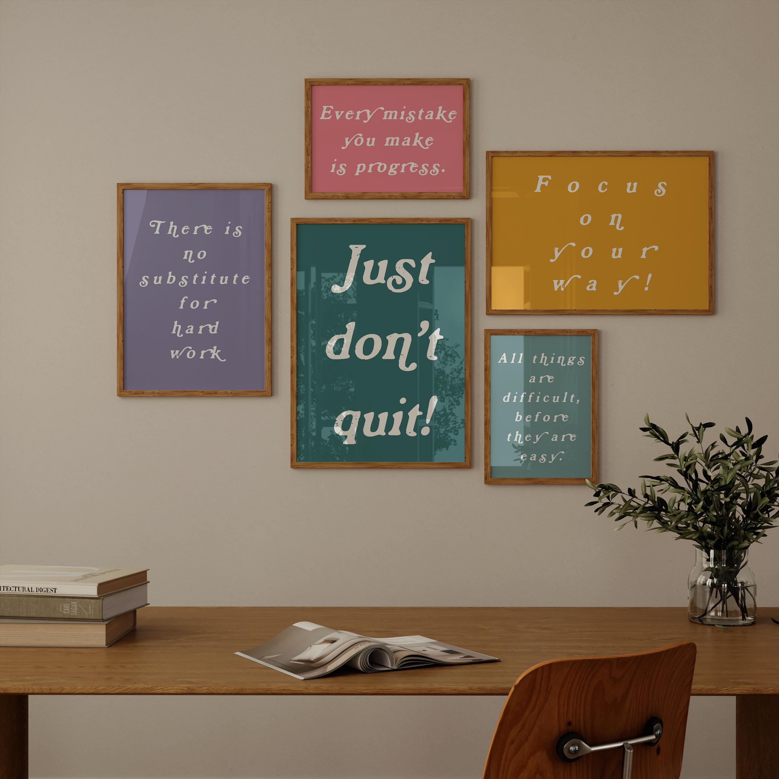 Growth Mindset Poster, Inspirational Print for Students, Motivational ...