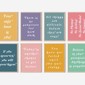 Growth Mindset Poster, Inspirational Print for Students, Motivational ...