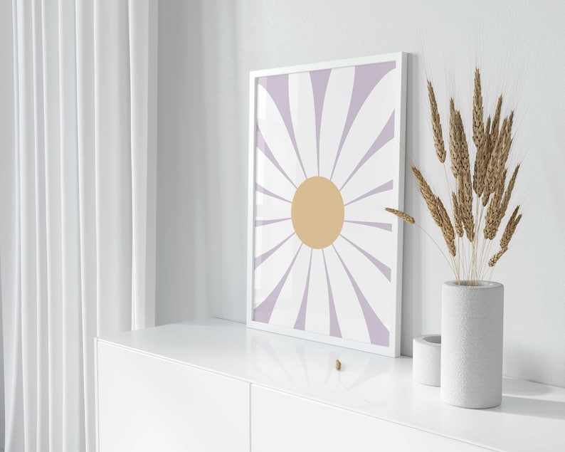 Gallery Wall Art Set of 3 Lilac Daisy Print Daisies Poster - Etsy
